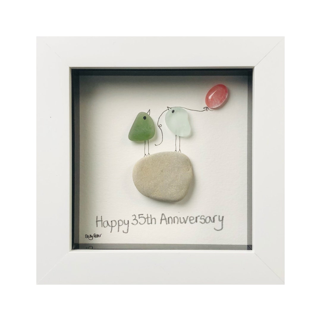 Coral Art Personalised Anniversary Gift, 35th Wedding Anniversary ...