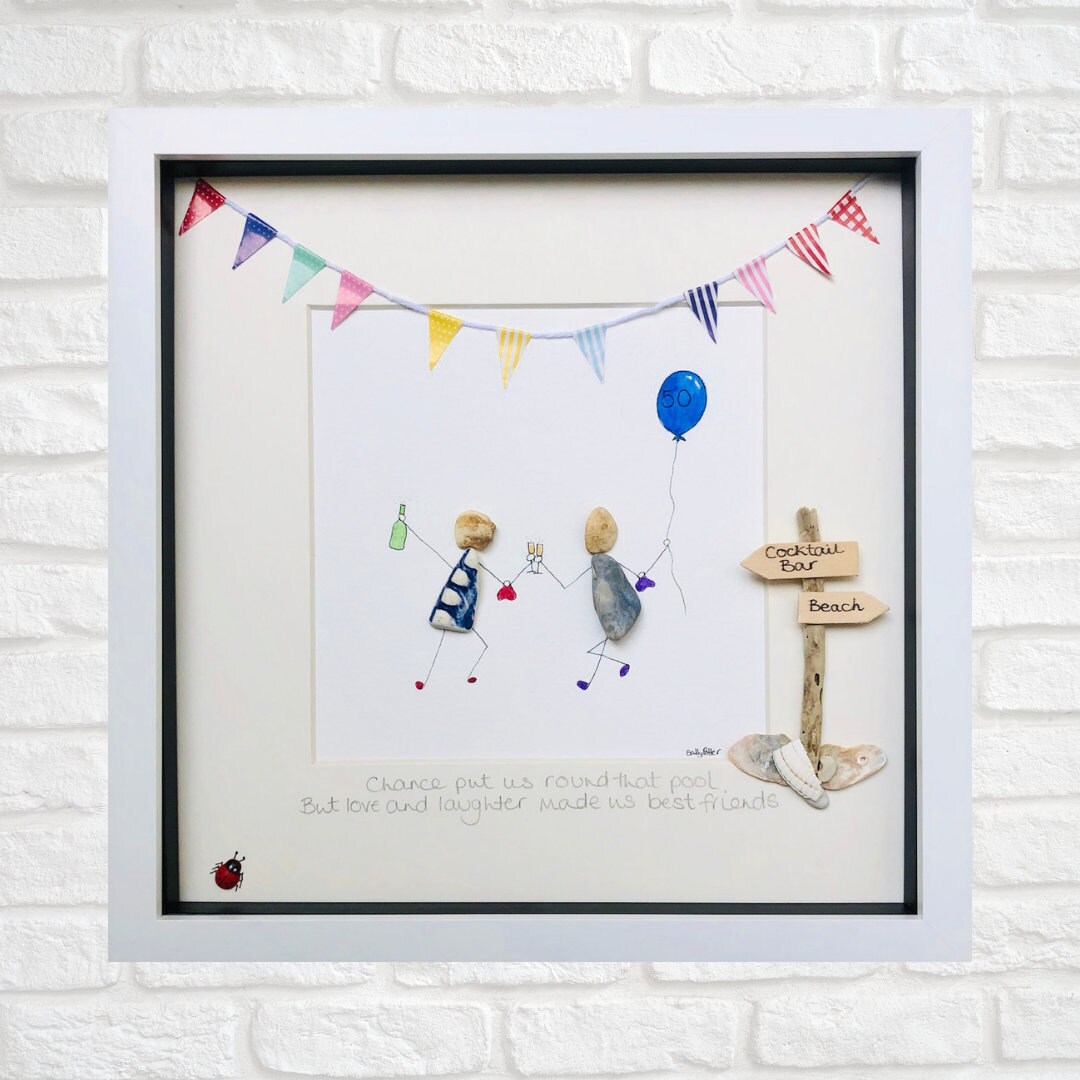 Personalised Best Friend Pebble Art Gift, Friendship Pebble Art Gift ...