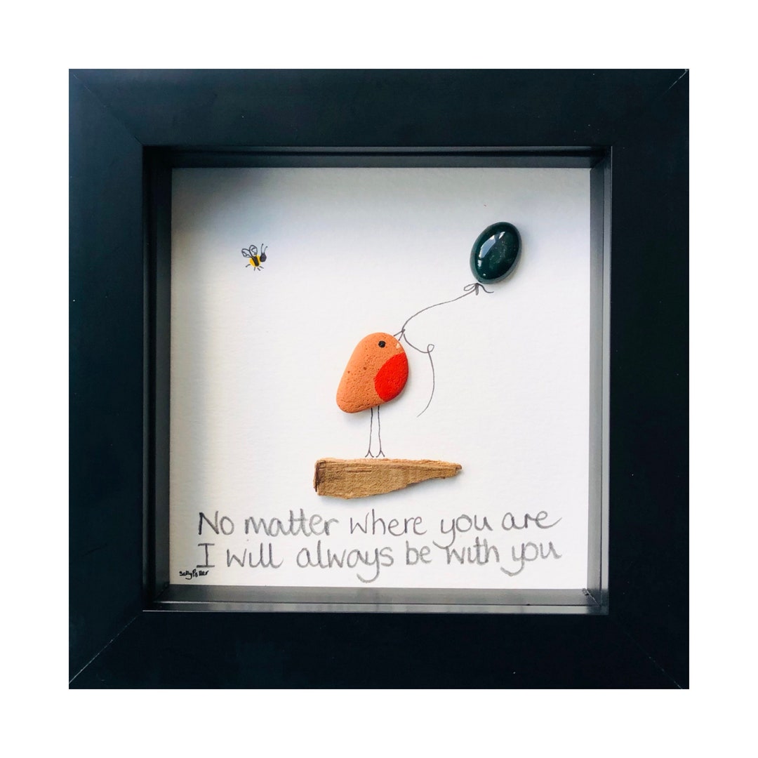 Robin Memorial Gift, Pebble Art Memorial Gift, Loved Ones Gift, Loving ...