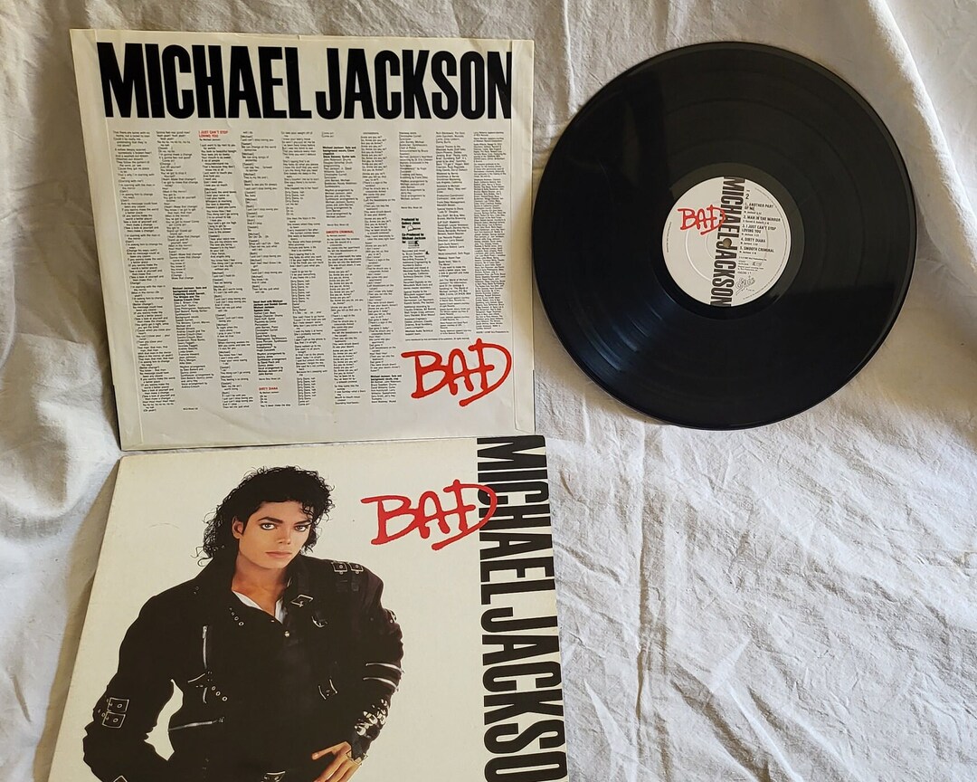 Vintage 1987 Michael Jackson Bad LP Vinyl Record Used. - Etsy