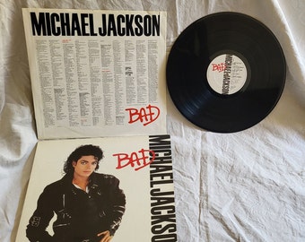 Vintage Michael Jackson Bad Album LP Record Vinyl 12 - Etsy
