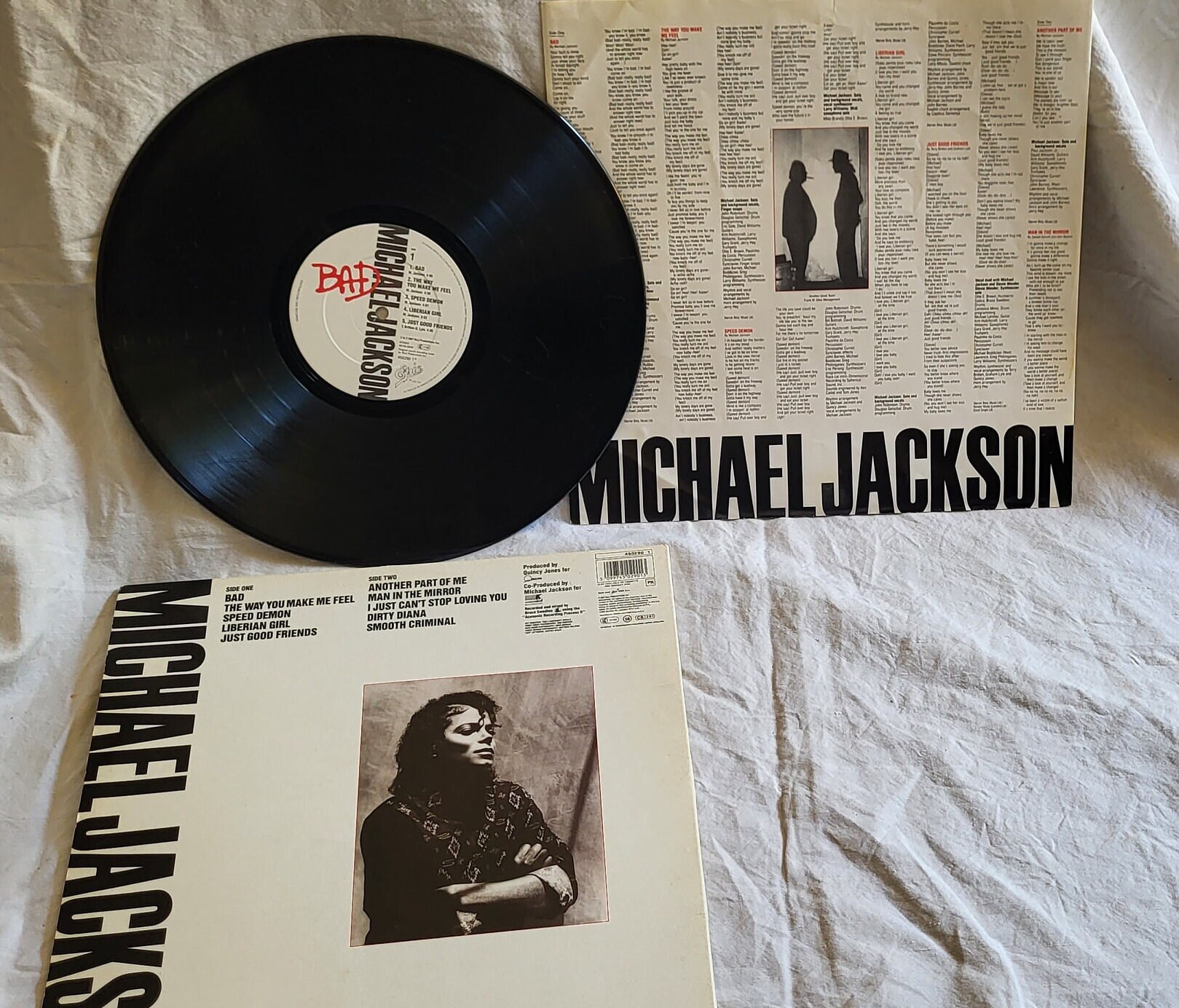 Vintage 1987 Michael Jackson Bad LP Vinyl Record Used. - Etsy
