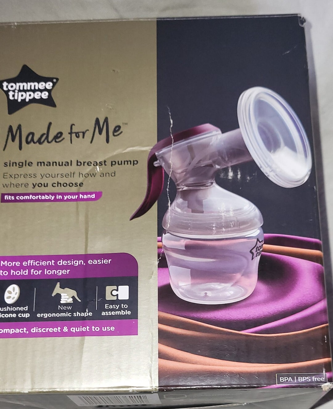 Tommee Tippee Made for Me Single Manual Breast Pump New Box - Etsy