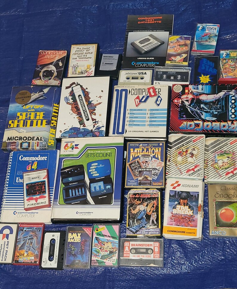 Commodore 64 Computer C64 Huge Bundle Working Games And Various Joysticks