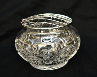 Large Crystal Rose Bowl Vase - Etsy