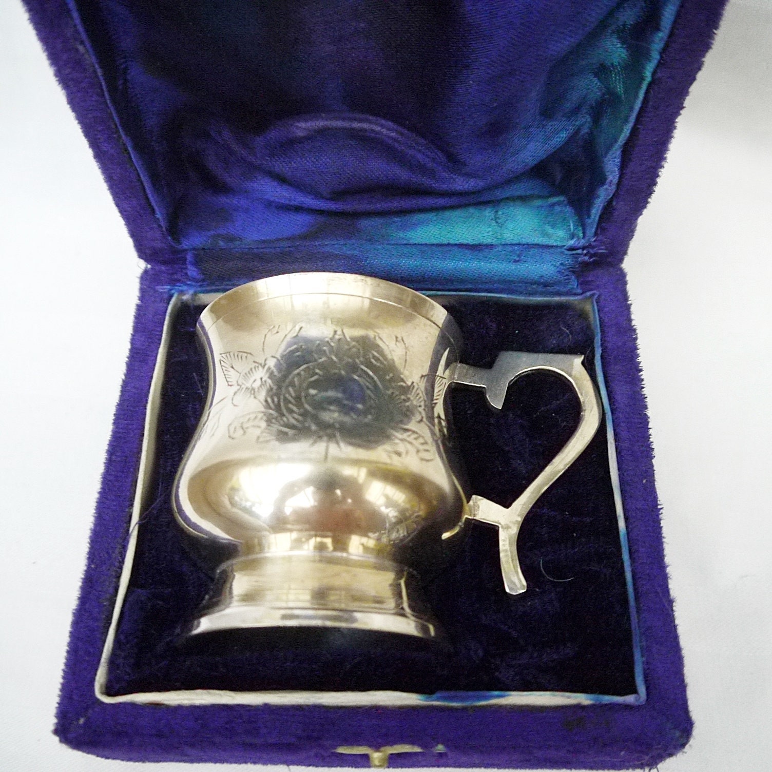 Vintage Silver Plate Tankard With Velvet Box Small Silver Mug - Etsy
