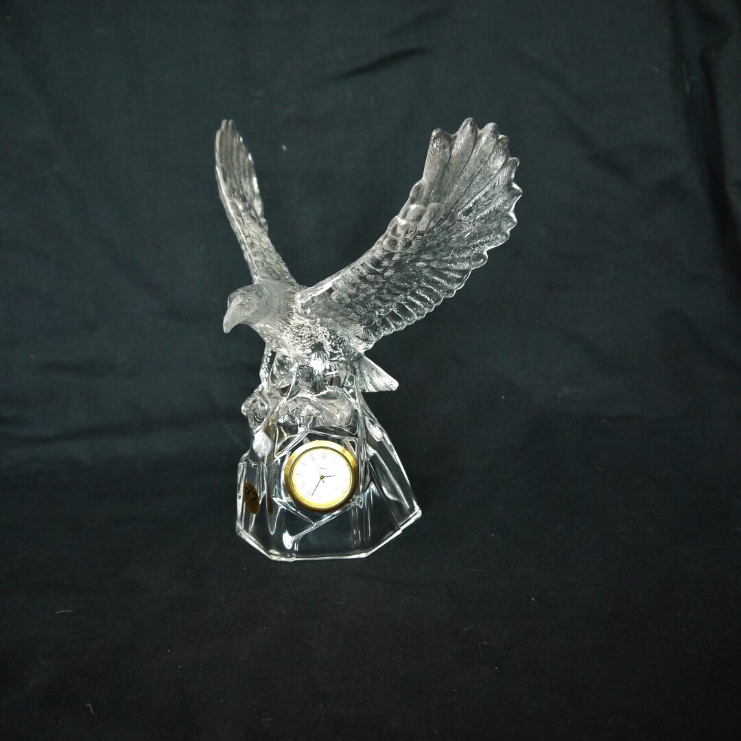 Vintage RCR Crystal Bird Eagle With Watch Large Glass Eagle - Etsy