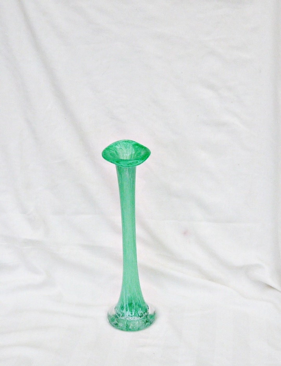 Murano Style Vase Vintage Tall Art Glass Vase Hand Blown High Vase 30.5 ...