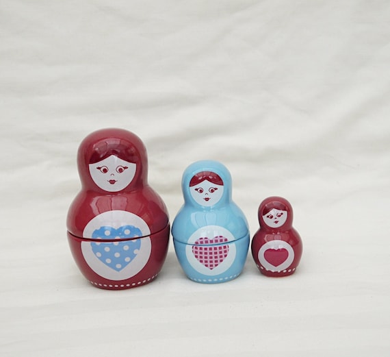Art & Collectibles Art Dolls ceramic nesting Russian dolls 3 pcs set ...