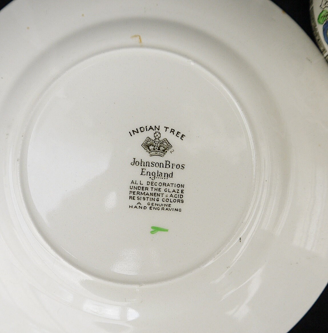 Vintage Indian Tree Johnson Bros England Hand Painted Trio Cup - Etsy