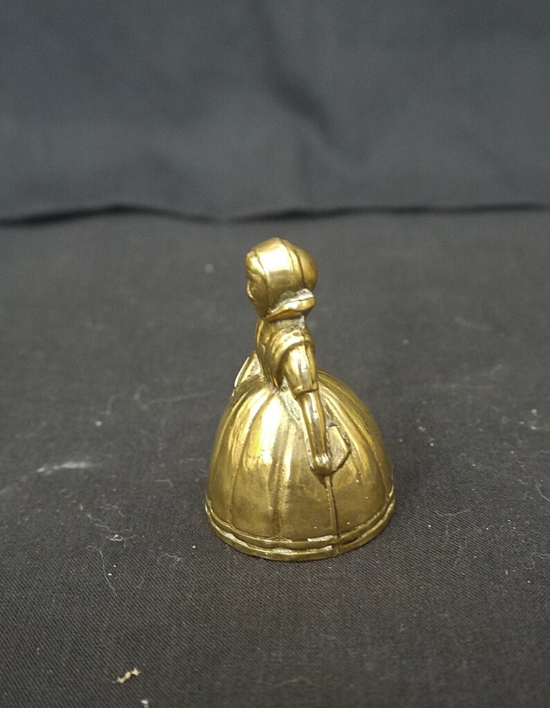 Small Solid Brass Lady Bell Victorian Lady Bell Vintage Brass Etsy