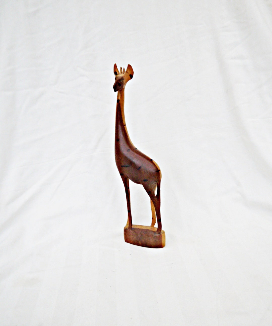 Hand Carved Wooden Giraffe Vintage Carved African Animal Giraffe Teak ...