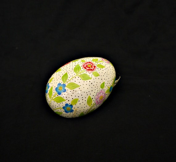 paper mache Kashmir egg jewellery box trinket box lar… - Gem