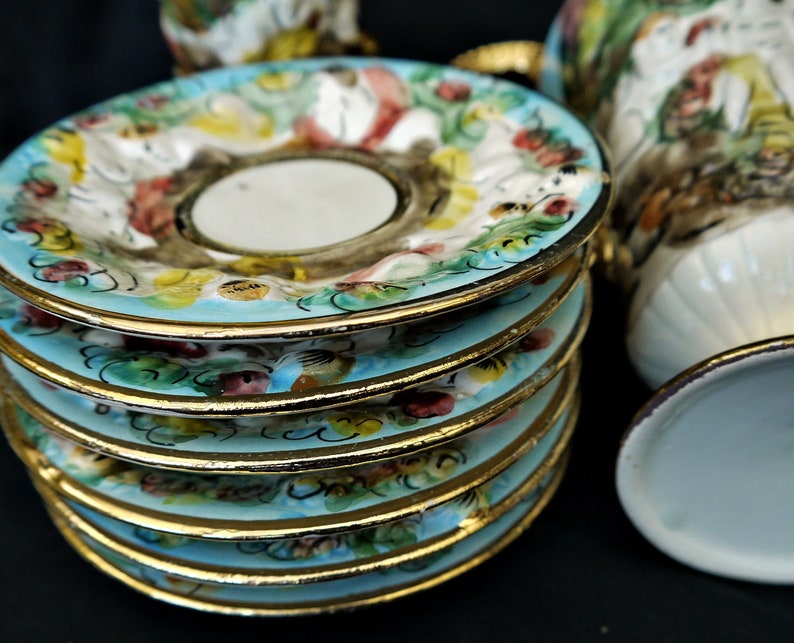 Capodimonte Tea Coffee Set 13 Pieces Antique Large Coffee Tea - Etsy