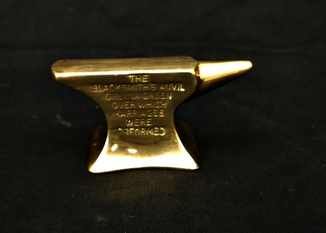 Brass Anvil Vintage Solid Brass Paperweight Blacksmith's Anvil Grenta ...