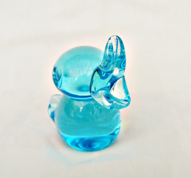 Vintage Hand Blown Sky Blue Glass Duck Figurine - Etsy