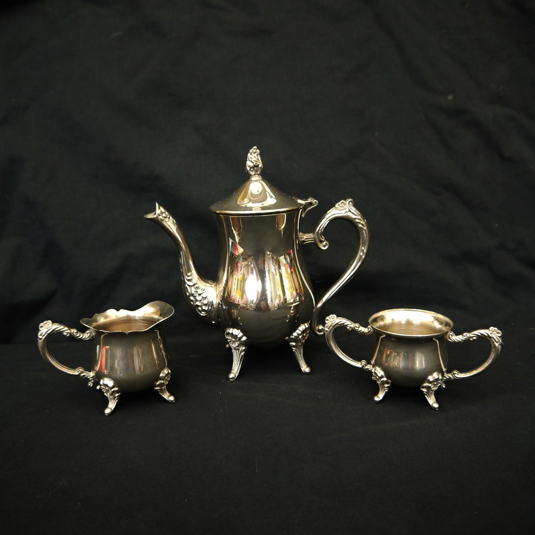 Vintage Silver Plate Tea or Coffee Service Small Set Silver Coffee Set ...
