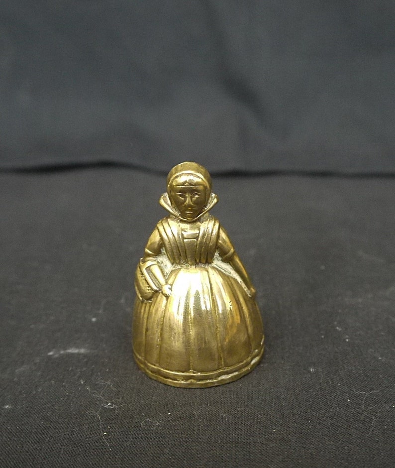 Small Solid Brass Lady Bell Victorian Lady Bell Vintage Brass | Etsy