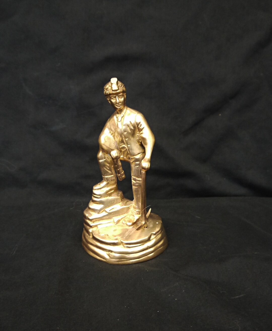 Vintage Solid Brass Miner Sculpture Brass Coalman Collier Statue Solid ...