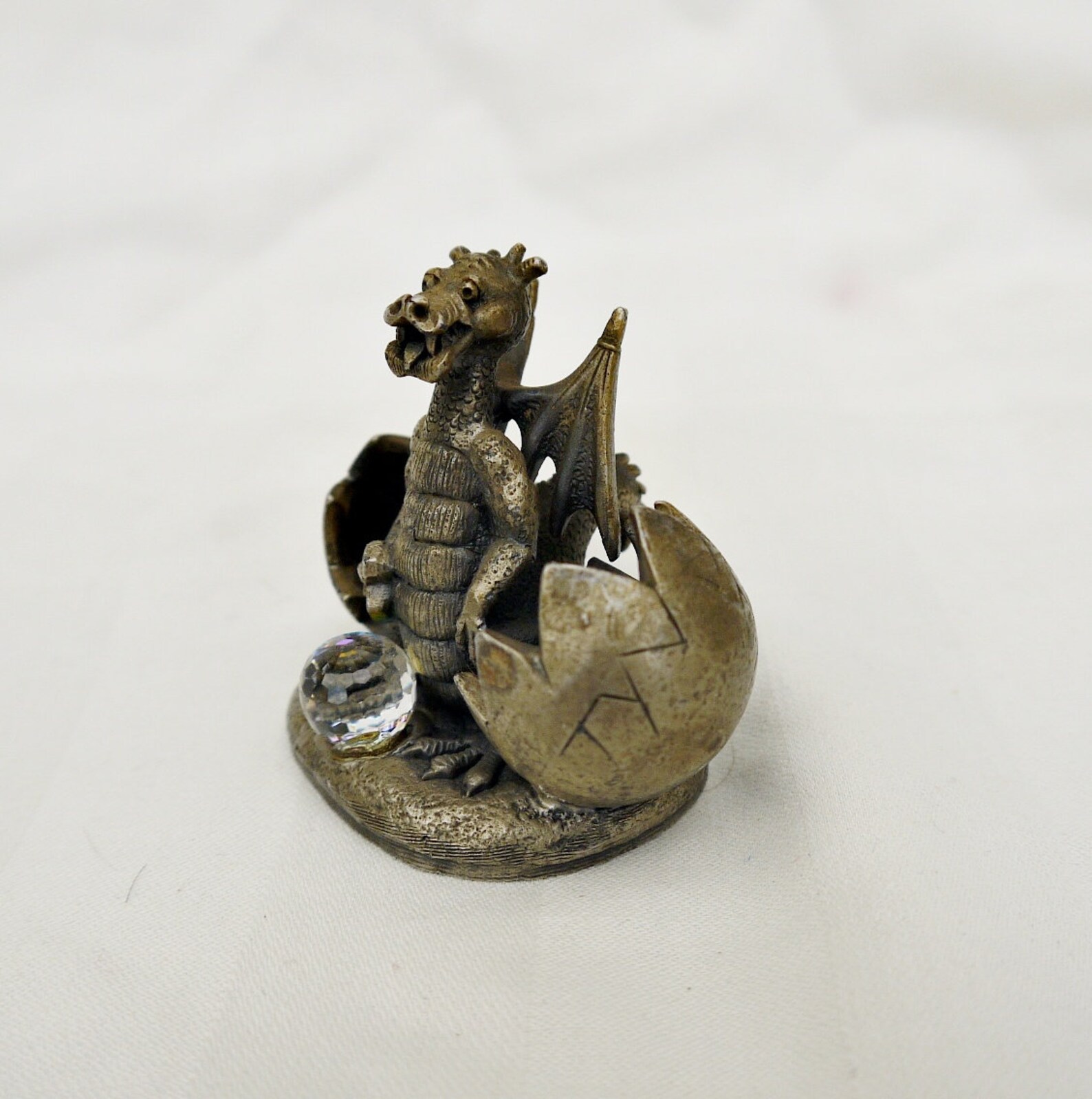 Myth and Magic Tudor Mint Pewter Dragon Statue With Swarovski - Etsy