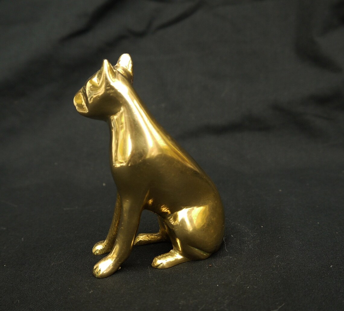 Vintage Brass Dog Boxer Solid Brass Statue Dog Boxer Brass - Etsy UK