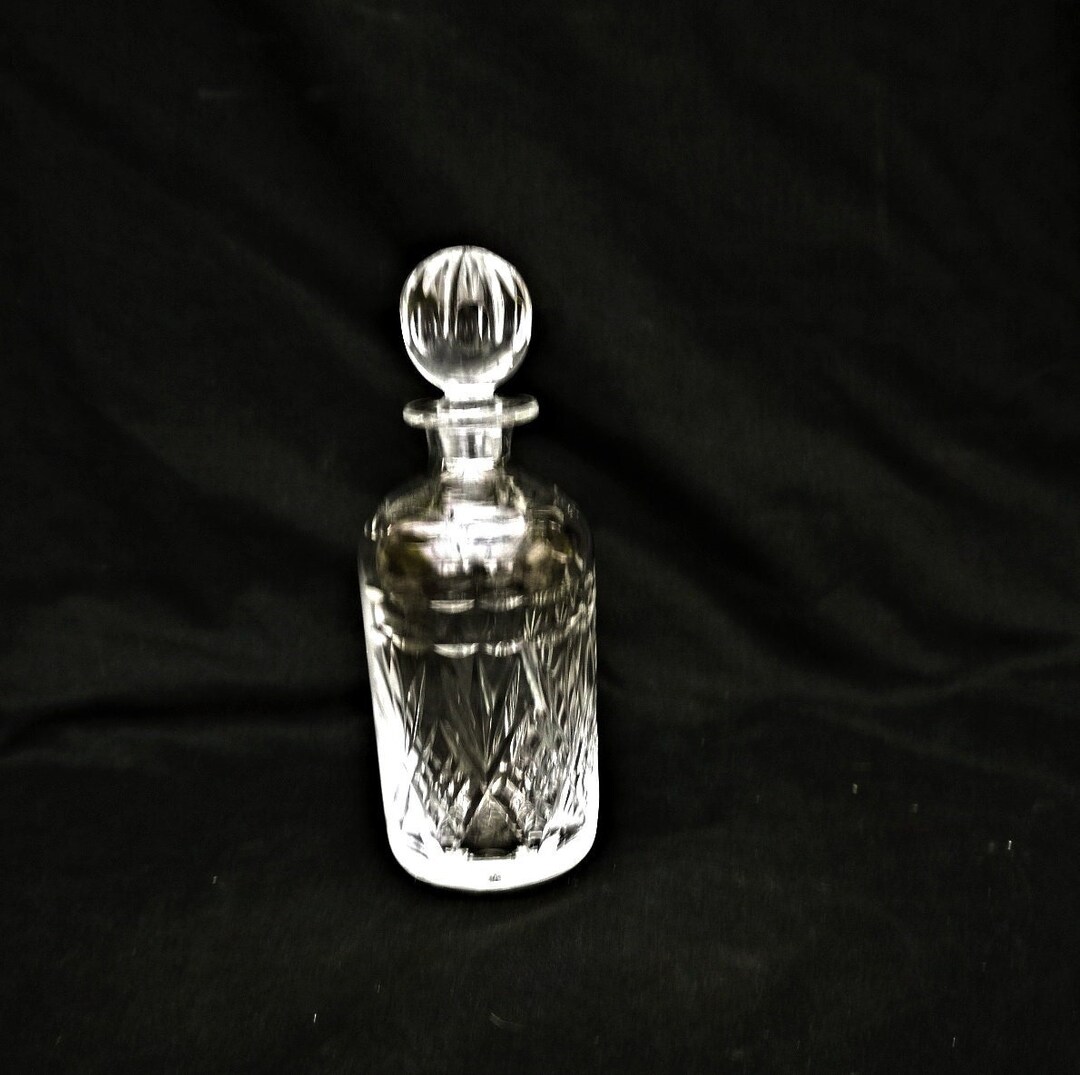 Vintage Crystal Cut Decanter Solid Glass Carafe Drink Server - Etsy