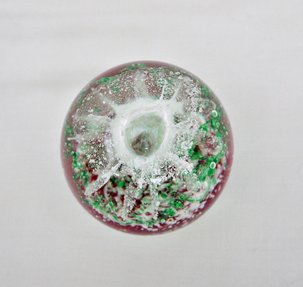 Hand Blown Glass Paperweight Vintage Art Glass Paperweight Red | Etsy