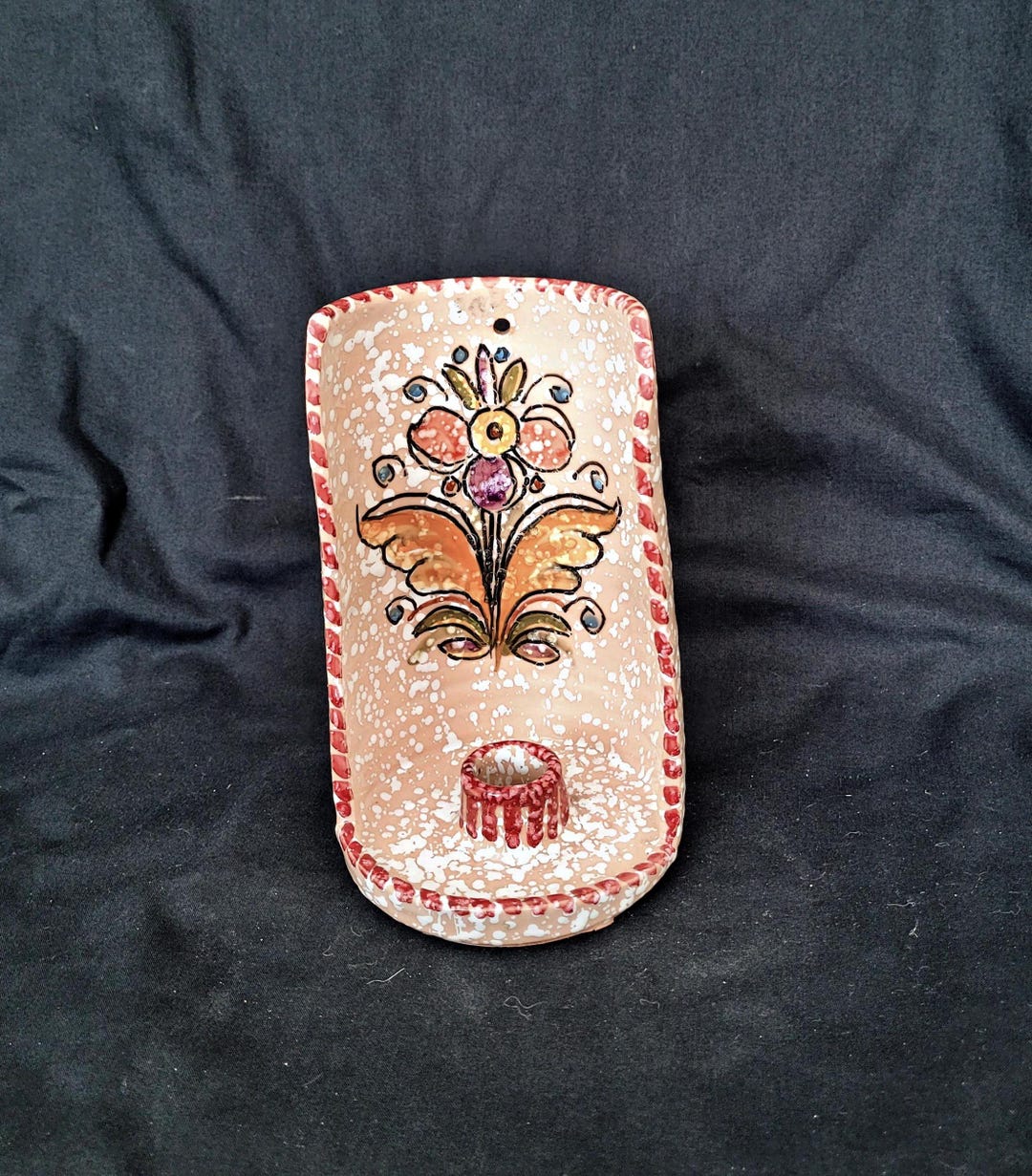 Wall Scone Candle Holder Vintage Ceramic Terracotta Scone Wall or Stand ...