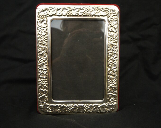 Vintage Silver Plate Picture Frame Silver Photo Frame Ornate Embossed ...