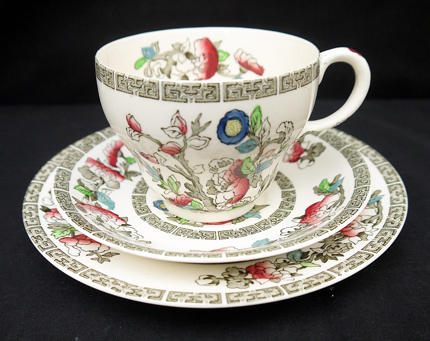 Vintage Indian Tree Johnson Bros England Hand Painted Trio Cup - Etsy