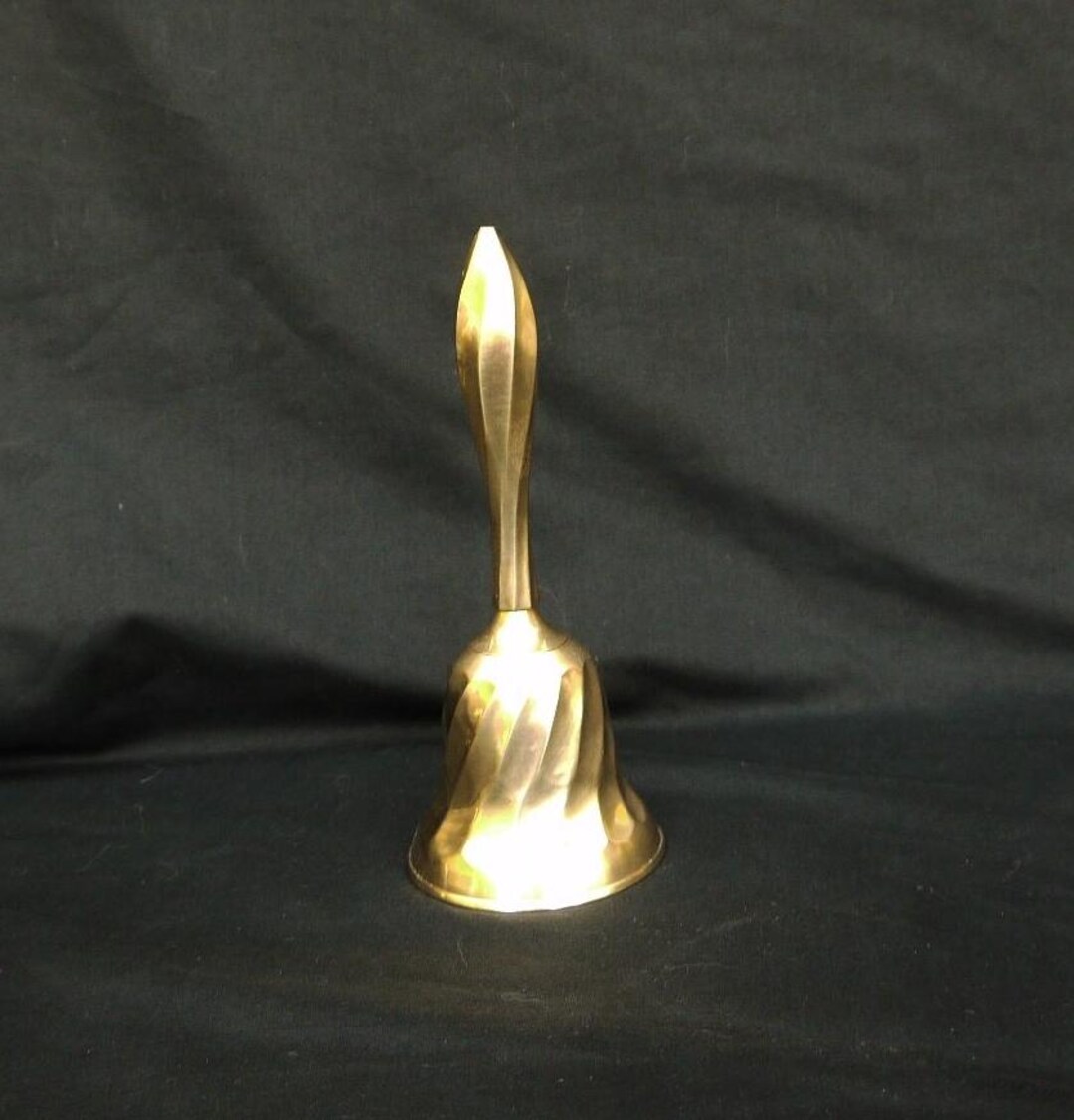 Vintage Ornate Twisted Brass School Bell: Loud Hand Bell - Etsy