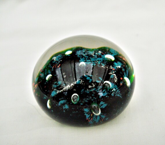 Office Home & Living hand blown glass paperweight vintage art glass ...