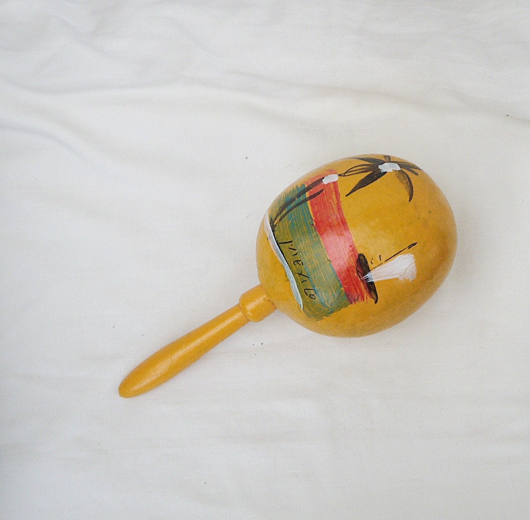 Large Maraca Rattle Vintage Mexico Rattle Hand Made and Hand | Etsy