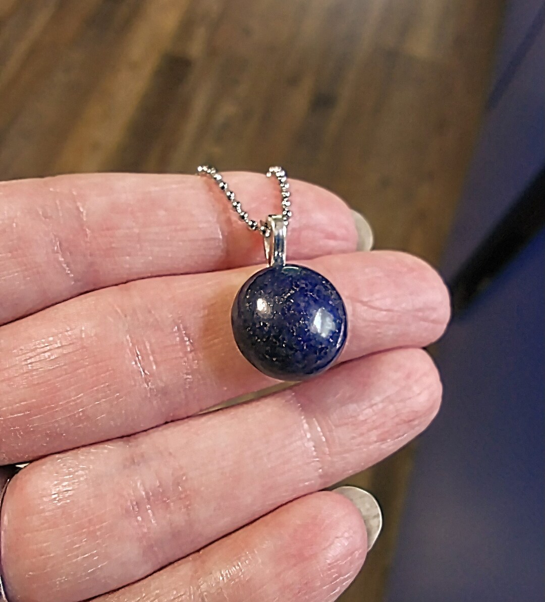 Lapis Pendant Necklace | Genuine Deep Blue Lapis With Pyrite Flecks ...