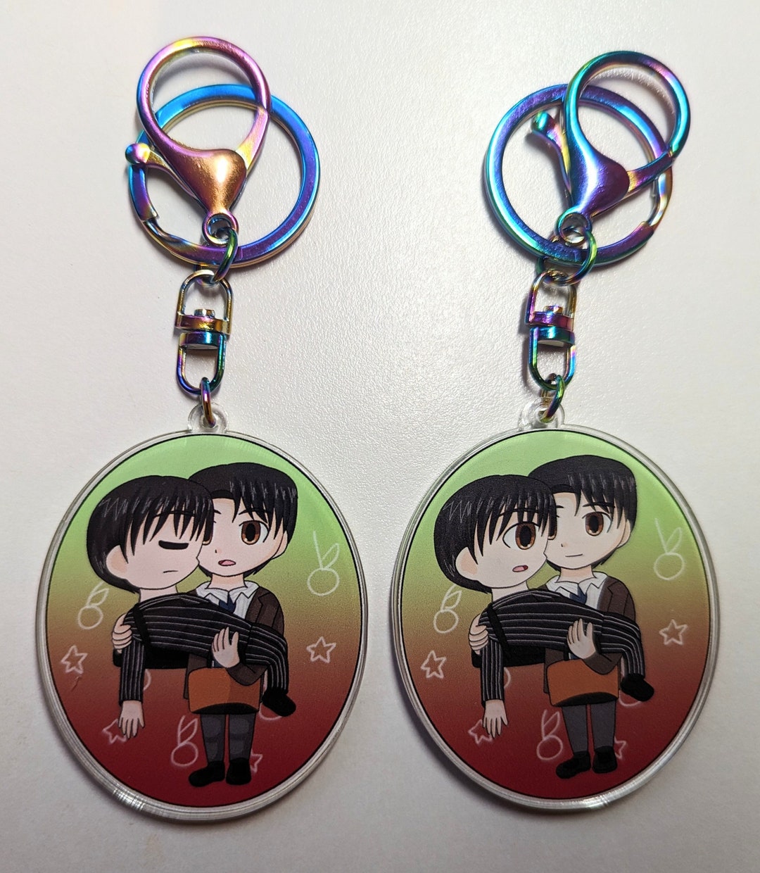 Cherry Magic: Adachi and Kurosawa Double Side Acrylic Keychain Charm ...