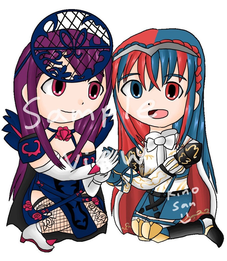 Fire Emblem Engage: Female Alear and Ivy Mini Standee - Etsy