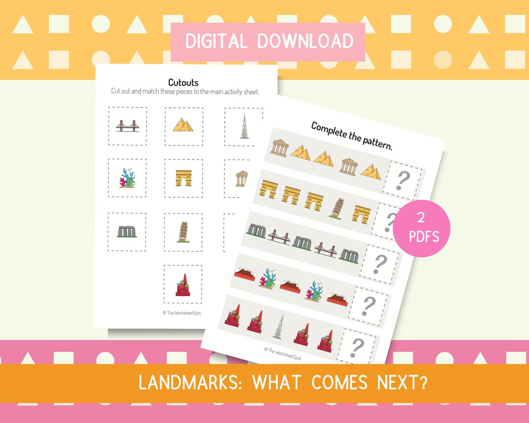 Complete the Pattern-landmarks- Digital Download Pattern Sequencing ...