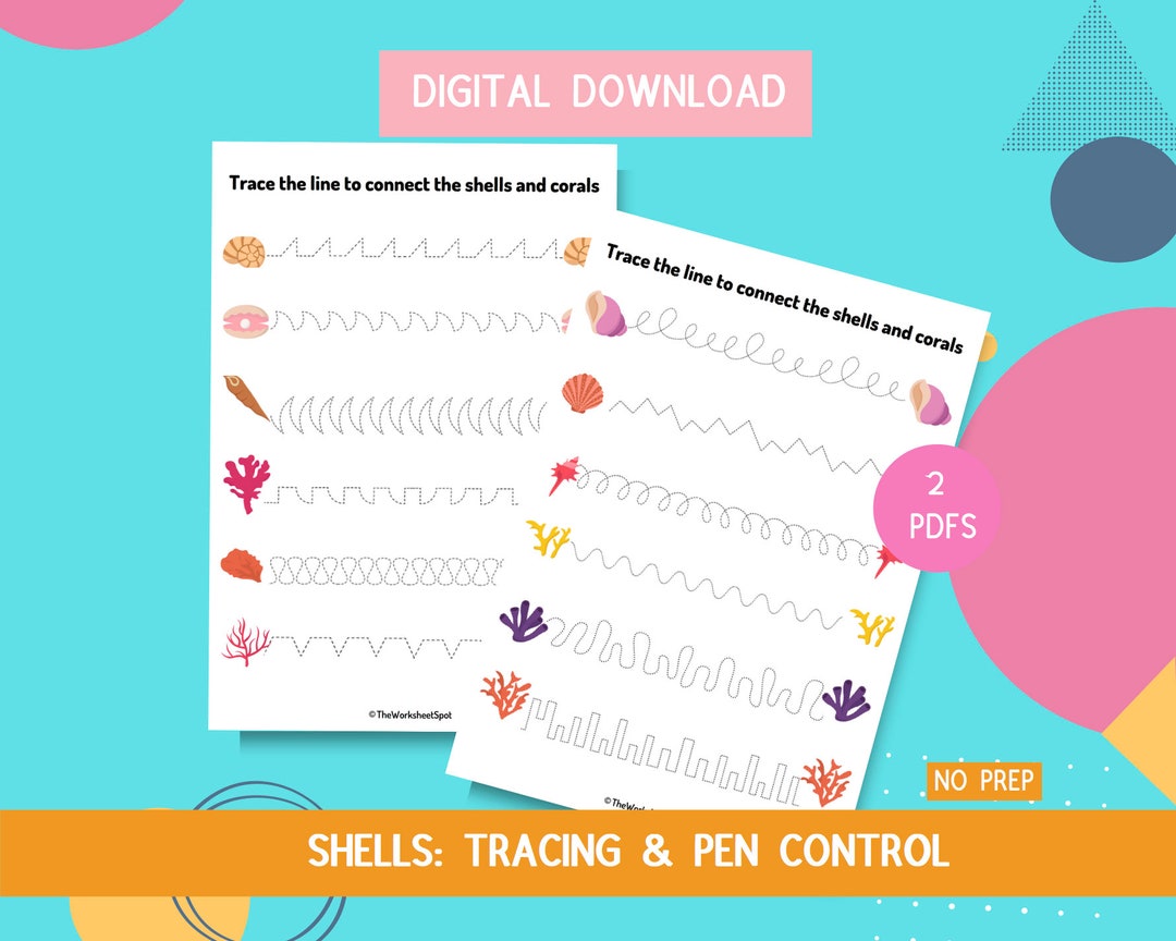 Tracing-shells-digital Download Matching Activity Matching Game Pen ...