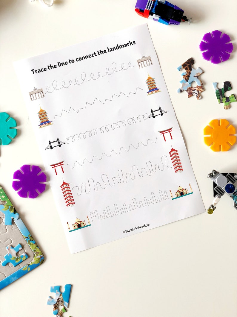 Tracing-landmarks-digital Download Matching Activity Matching - Etsy