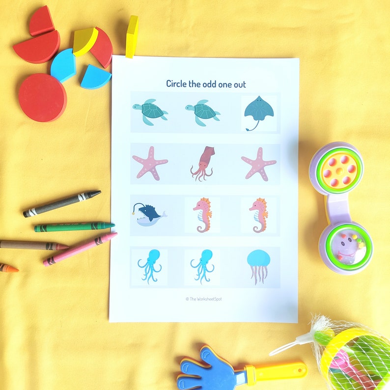 Find Odd One Out-sea Animals Digital Download Pattern - Etsy