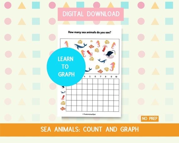 Count and Graph-sea Animals Digital Download Counting | Etsy