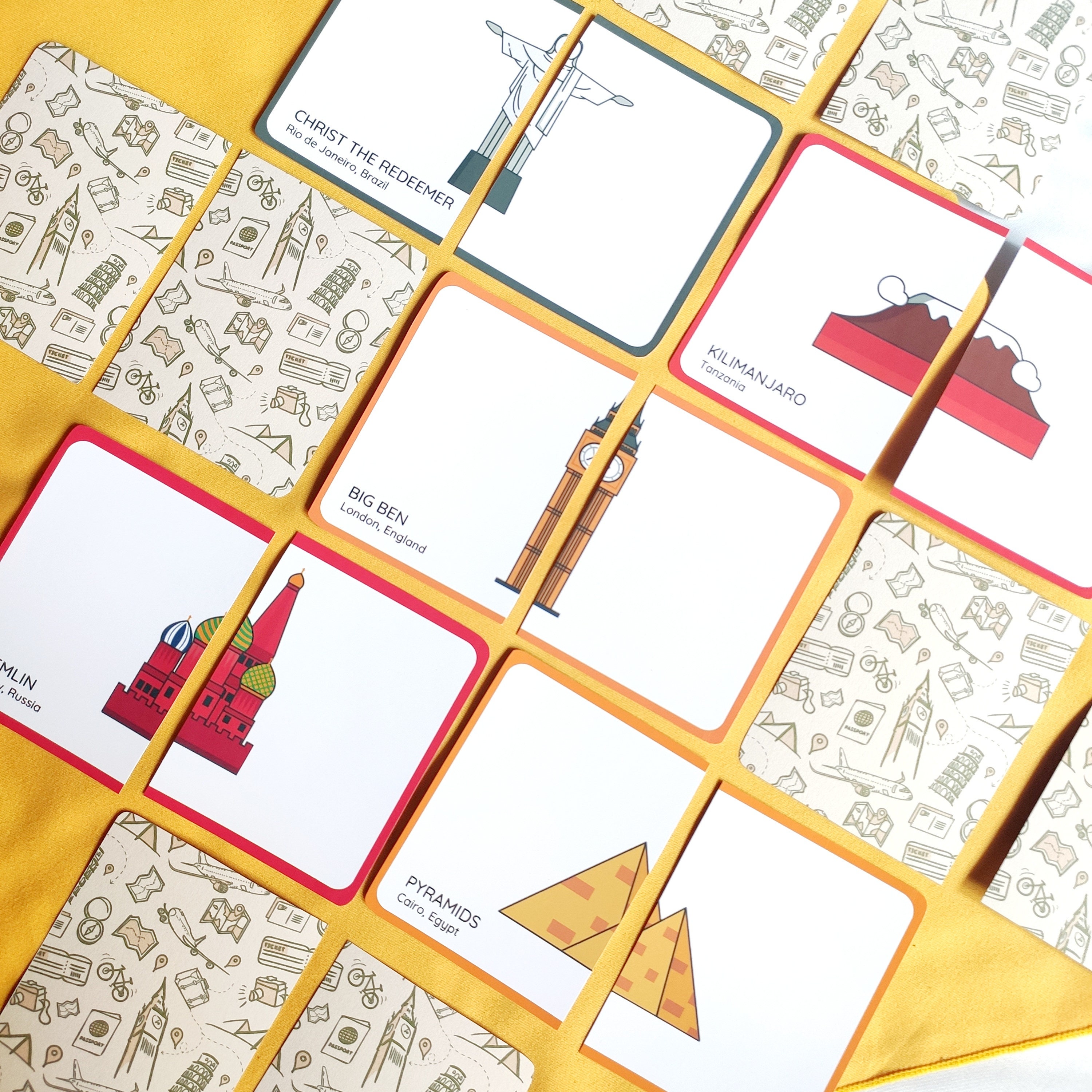 12 Symmetry Match Flashcards landmarks Digital Download Educational ...