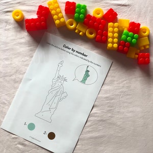Color by Number-statue of Liberty Digital Download Counting Worksheet ...