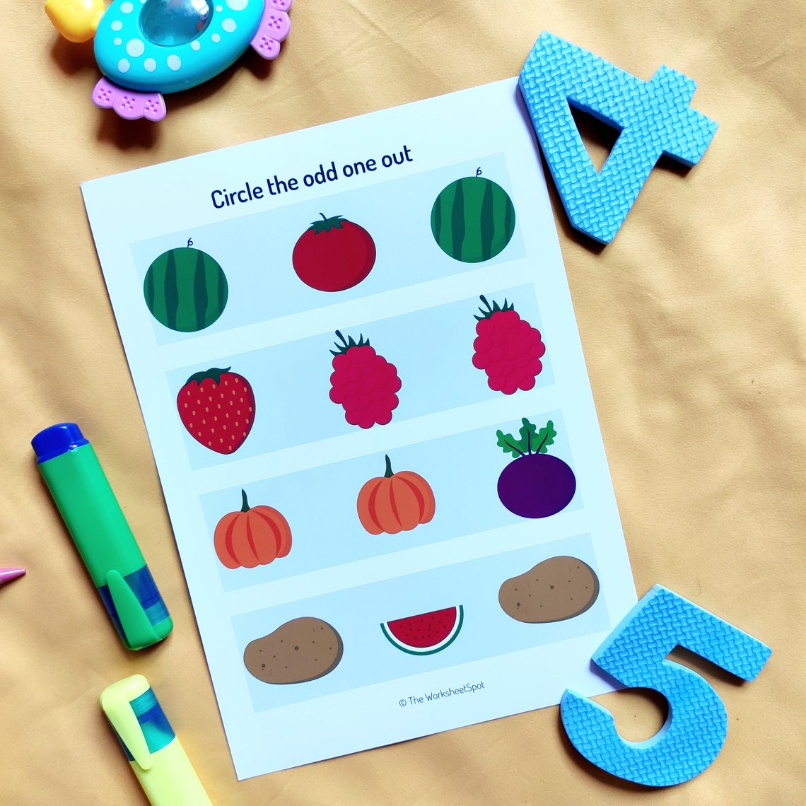 Fruits – Find Odd One Out Digital Download Pattern Recognition ...
