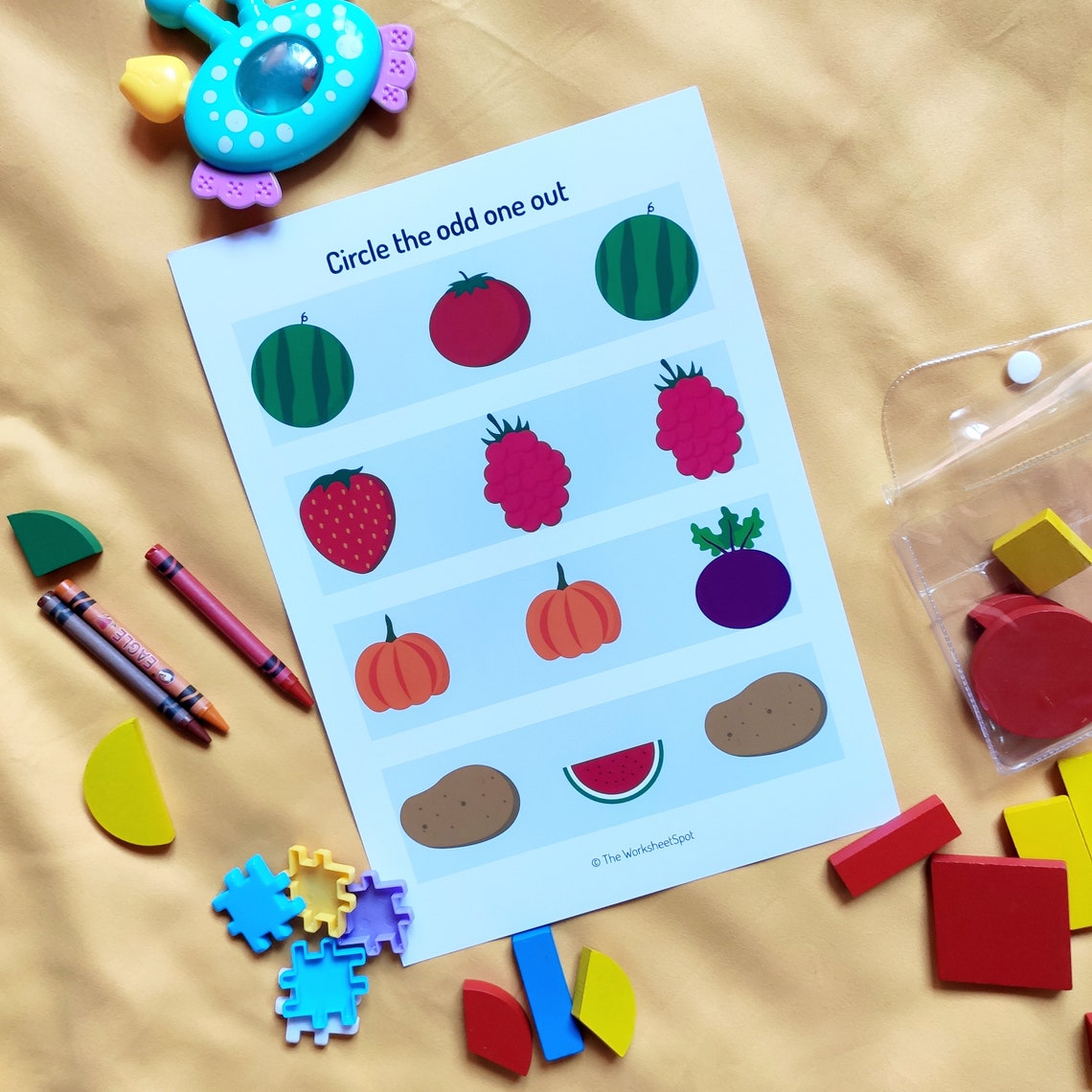 Fruits – Find Odd One Out Digital Download Pattern Recognition ...