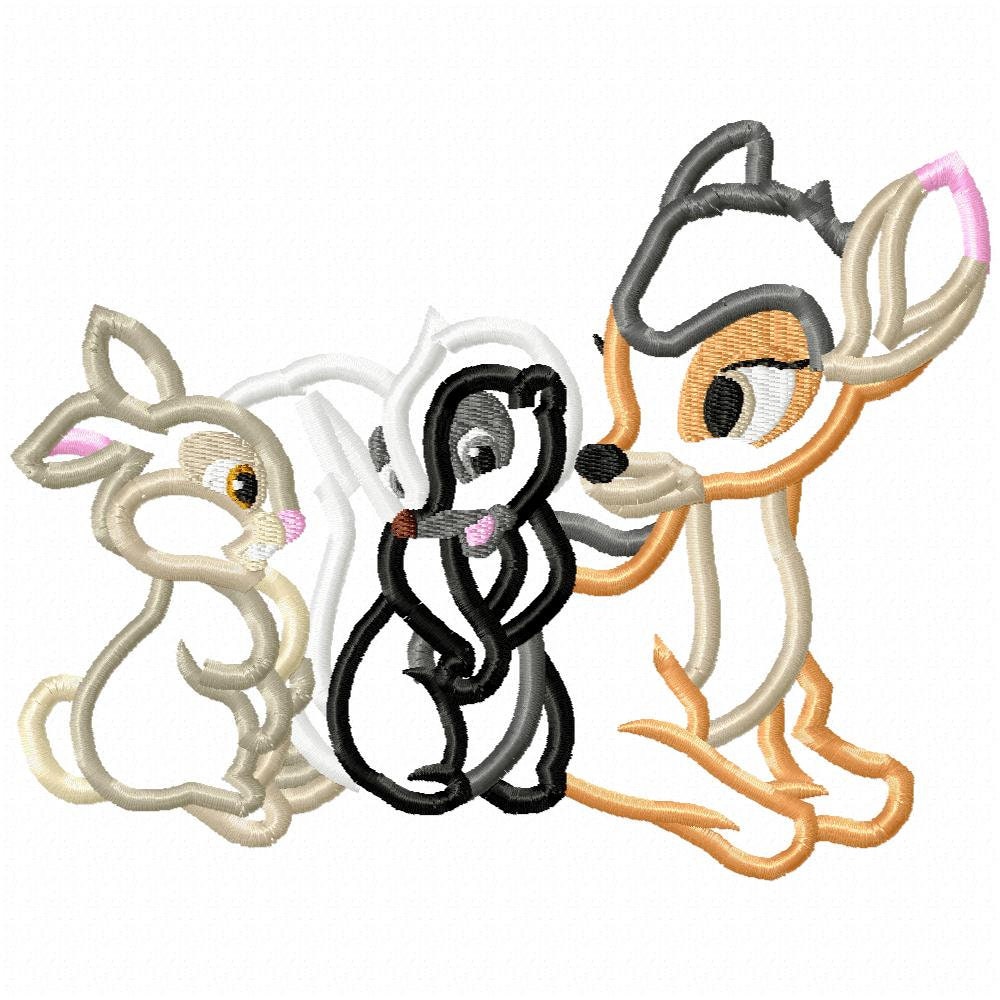 Bambi Applique Embroidery Design Instant Download - Etsy