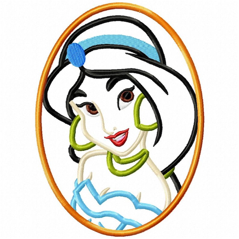 Jasmine Cameo Applique Embroidery Design Instant Download - Etsy