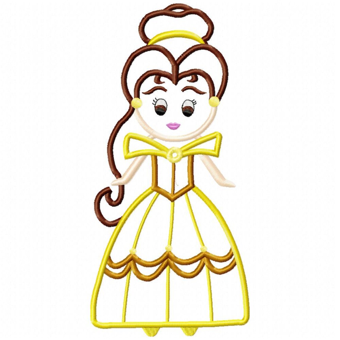 Belle Applique Embroidery Design Instant Download | Etsy