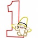 Curious George Hat Birthday 1 Applique Embroidery Design | Etsy