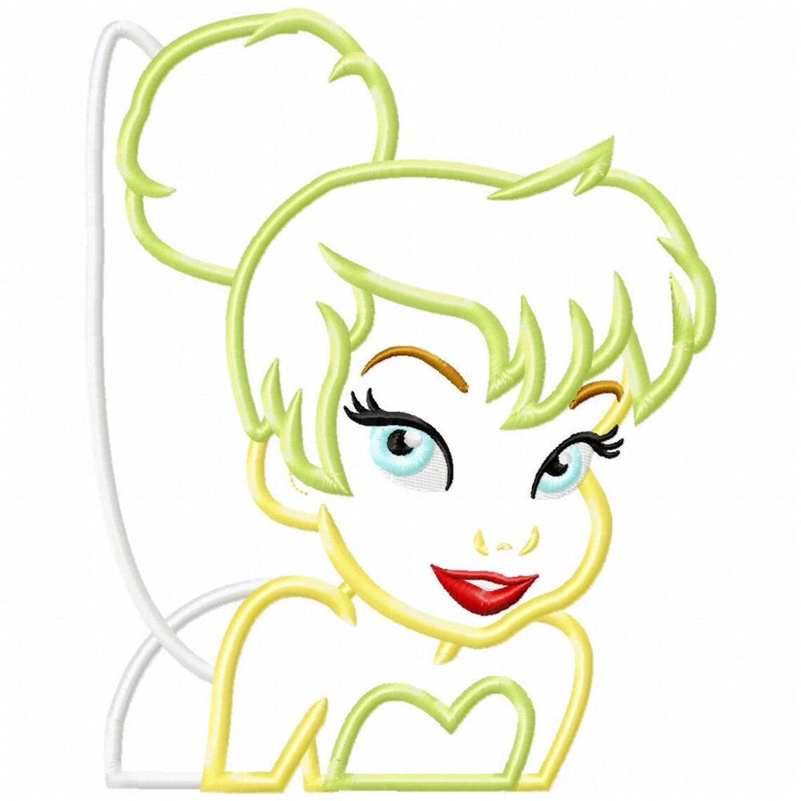 Tinker Bell Applique Embroidery Design - Instant Download - Etsy